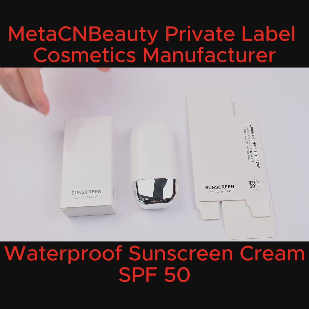 Private Label Waterproof Sunscreen Cream SPF50+ | Long-Lasting Sun ...